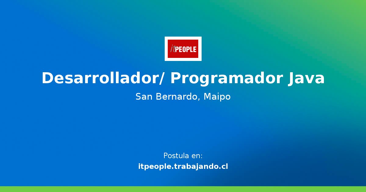 Desarrollador/ Programador Java - Oferta de Trabajo en laboral.inacap.cl