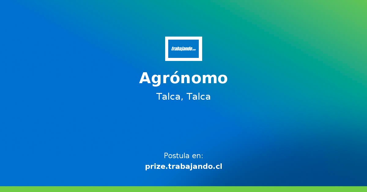 Trabajo de agrónomo en Chile