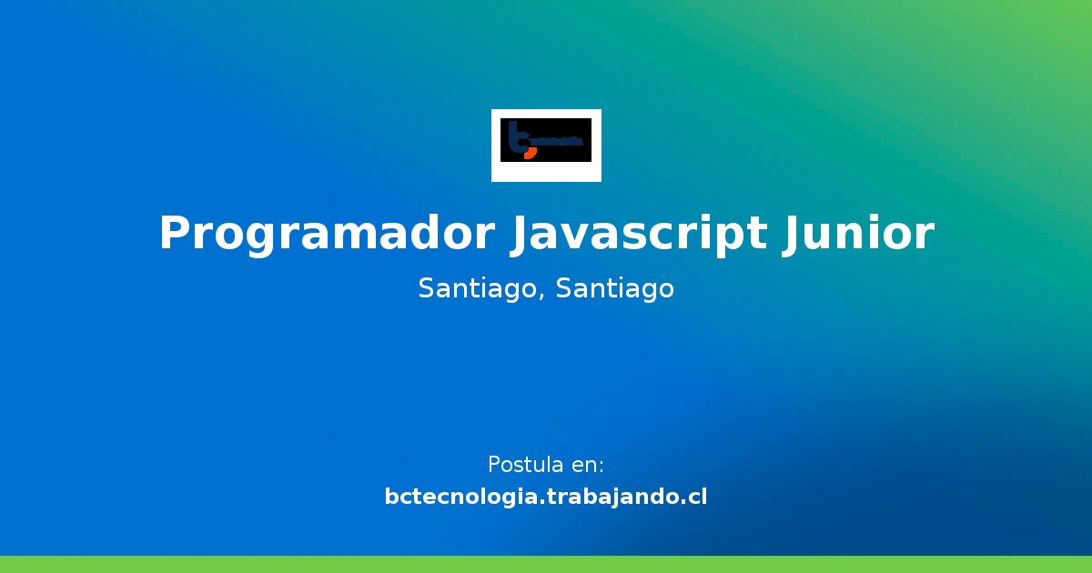 Programador Javascript Junior - Oferta de Trabajo en laboral.inacap.cl