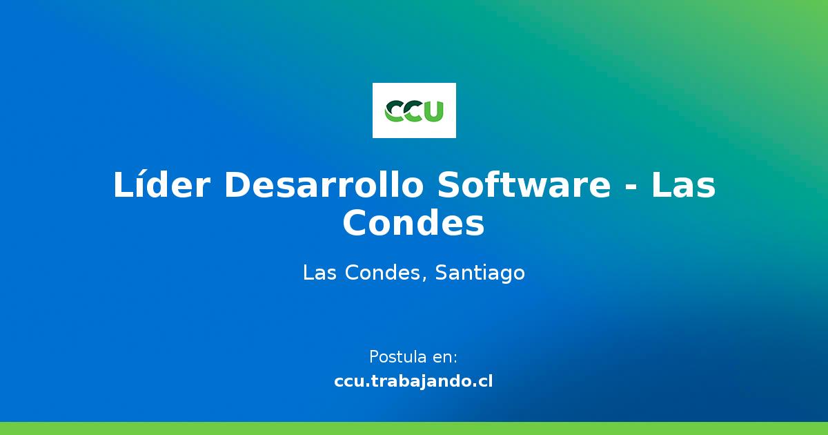 Líder Desarrollo Software - Las Condes - Oferta de Trabajo en ccu ...