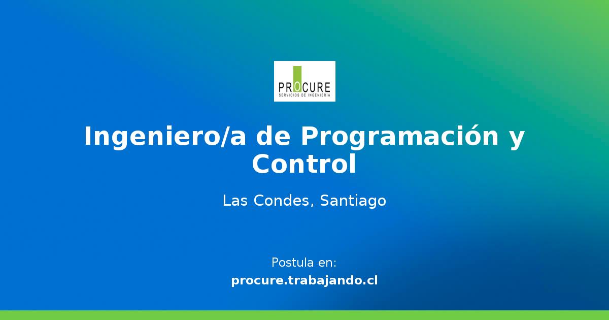 Ingeniero/a de Programación y Control - Oferta de Trabajo en ...