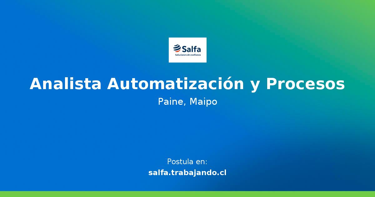 Analista Automatización y Procesos - Oferta de Trabajo en ...