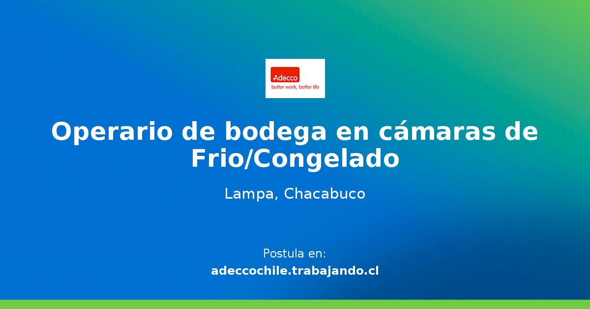 Operario de bodega en cámaras de Frio/Congelado - Trabajando.com