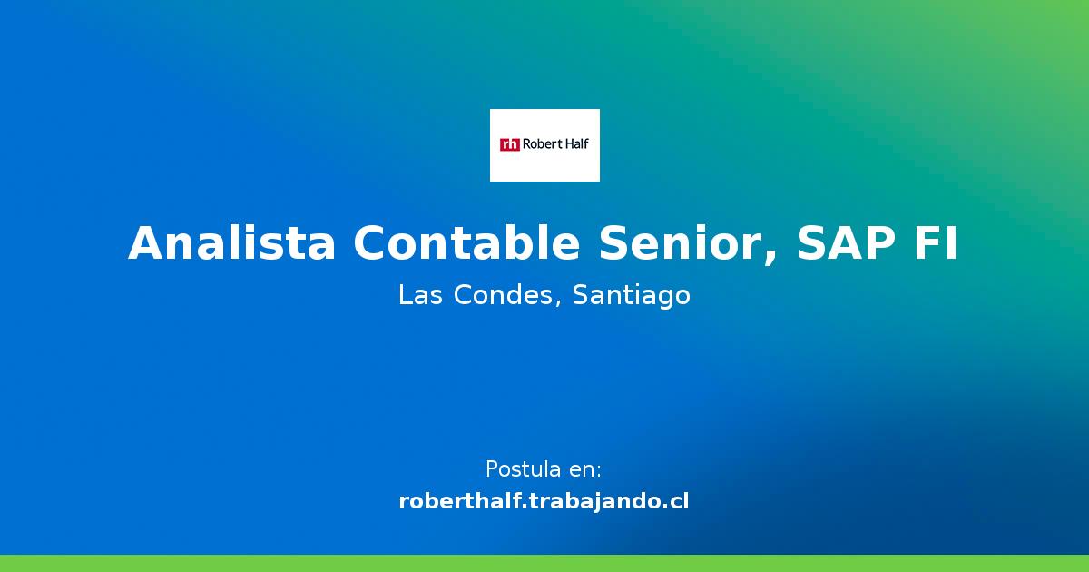 Analista Contable Senior, SAP FI - Trabajando.com