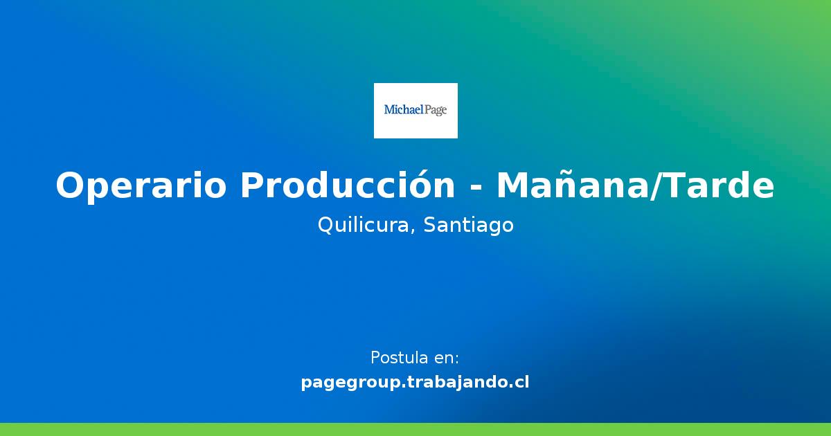Operario Producción - Mañana/Tarde - Trabajando.com