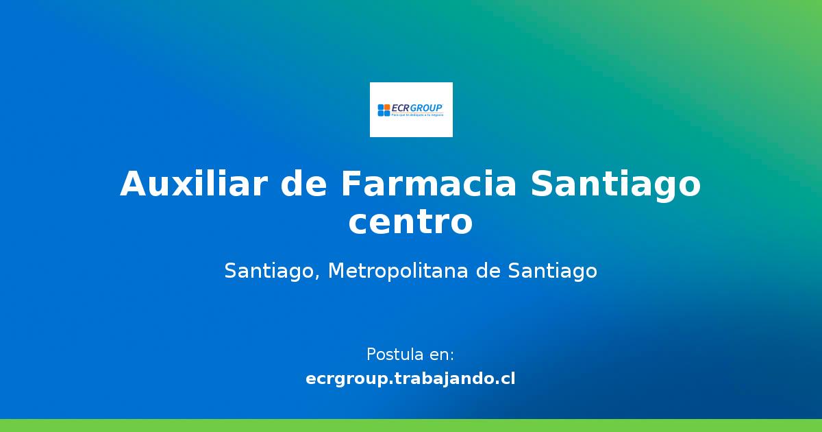 Auxiliar de Farmacia Santiago centro - Trabajando.com