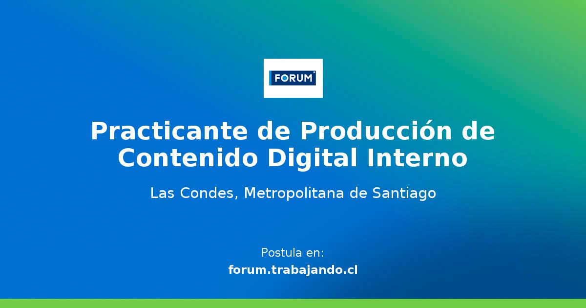 Practicante de Producción de Contenido Digital Interno - Trabajando.com