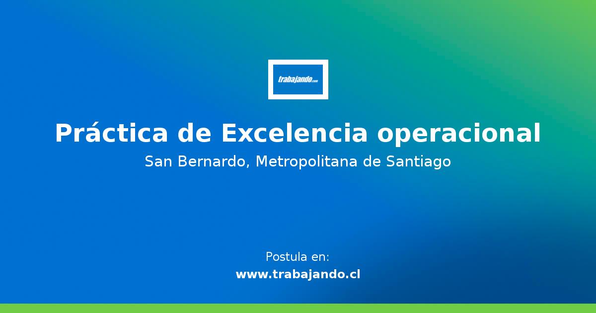 Práctica De Excelencia Operacional Trabajando